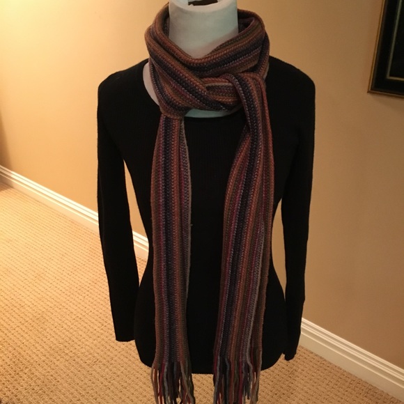 Accessories | Multi Colored Scarf W Fringe On Ends Adds Color | Poshmark
